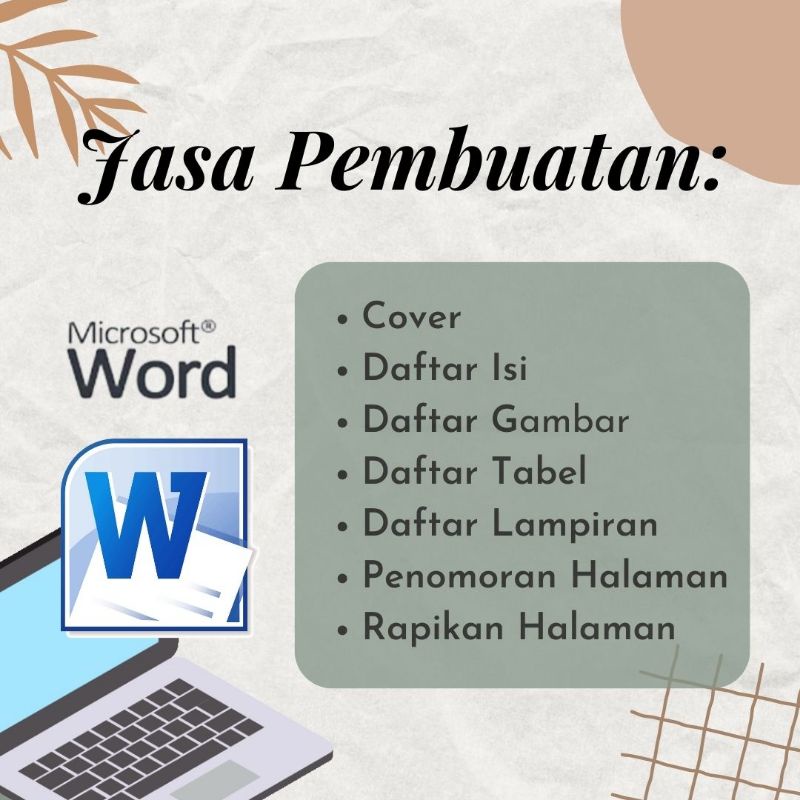 Jual Jasa pembuatan cover, daftar isi, daftar gambar, daftar tabel ...