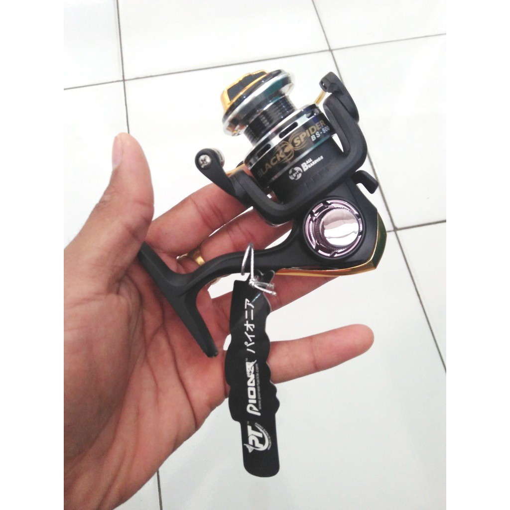 Jual reel mini pioneer black spider 500 reel kecil | Shopee Indonesia