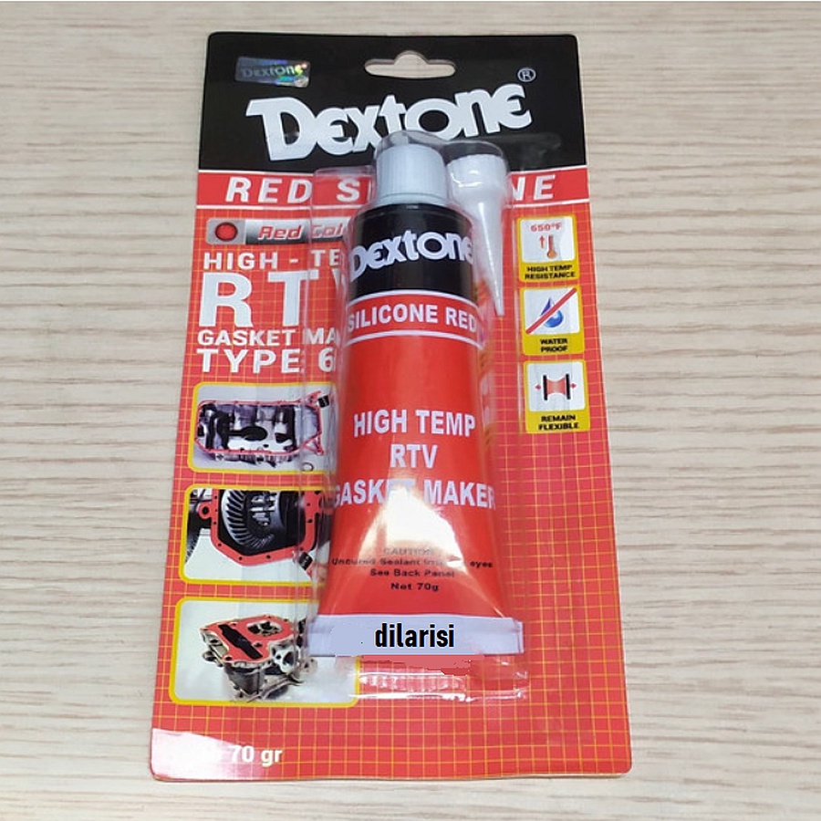 Jual Dextone Merah Lem High Temp Lem Gasket HI TEMP Packing Mobil Motor ...