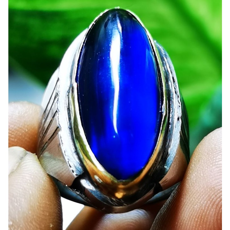 Jual Batu permata royal blue king shafire model pandan | Shopee Indonesia