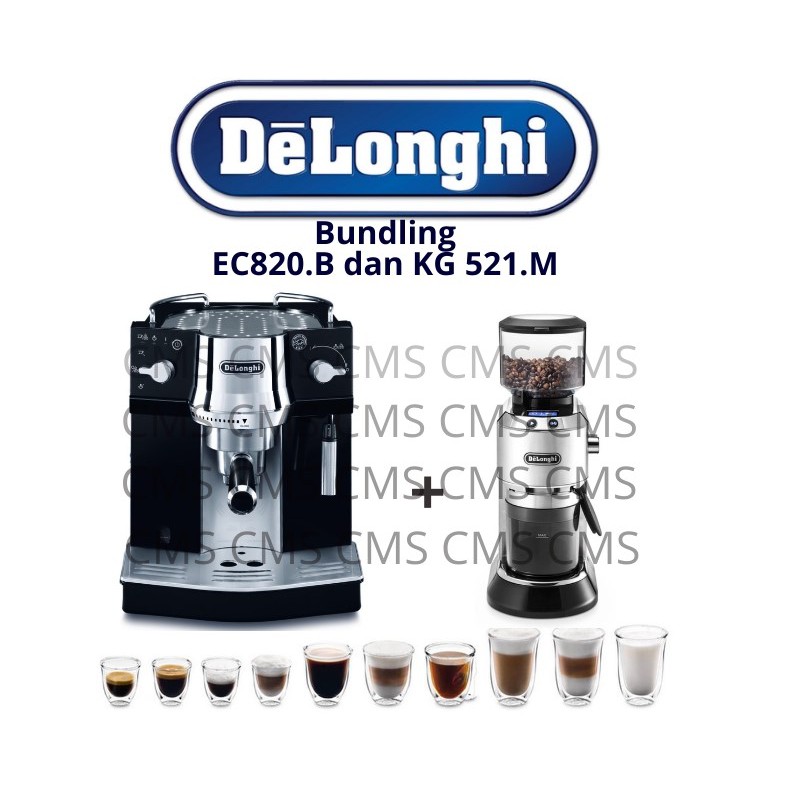 Jual Bundling Mesin Kopi Delonghi EC 820B + Grinder KG 521M | Shopee ...