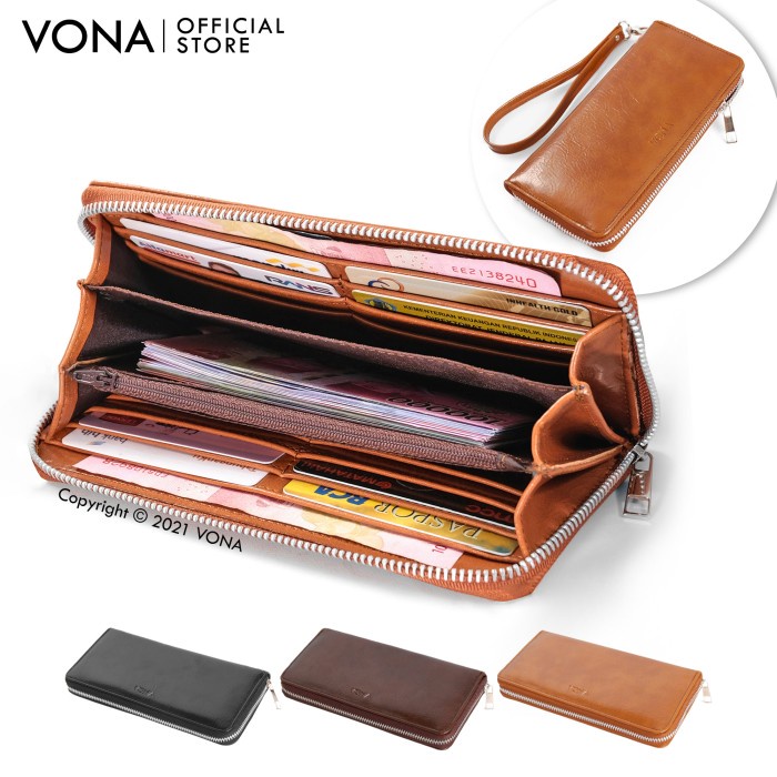 Jual VONA Dompet Wanita Pria Terbaru 2021 Kulit PU Asli Simpel Viral ...