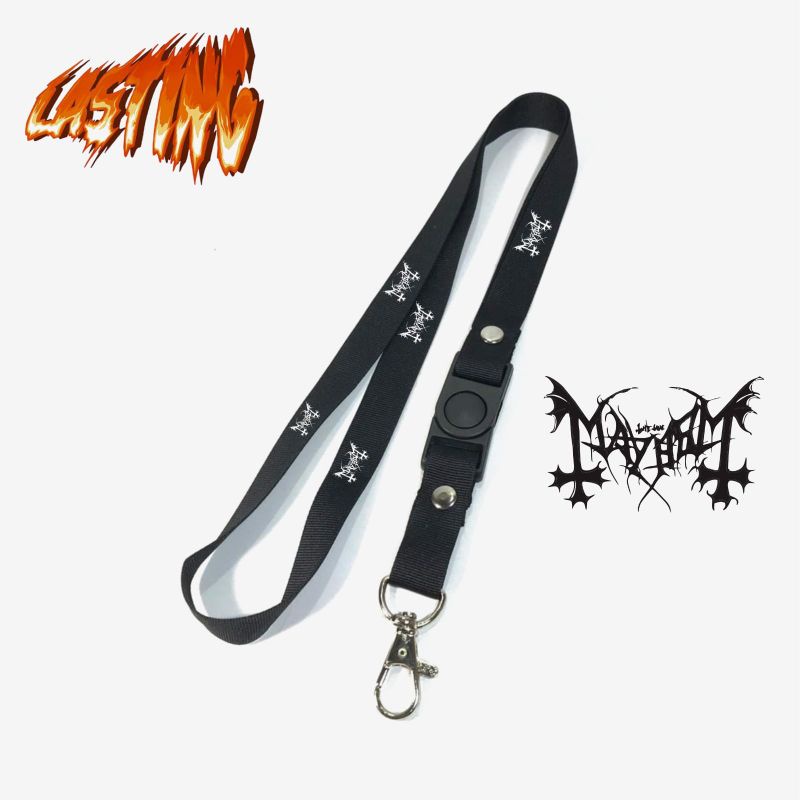 Jual Lanyard MAYHEM tali lanyard BAND gantungan kunci name tag id card ...