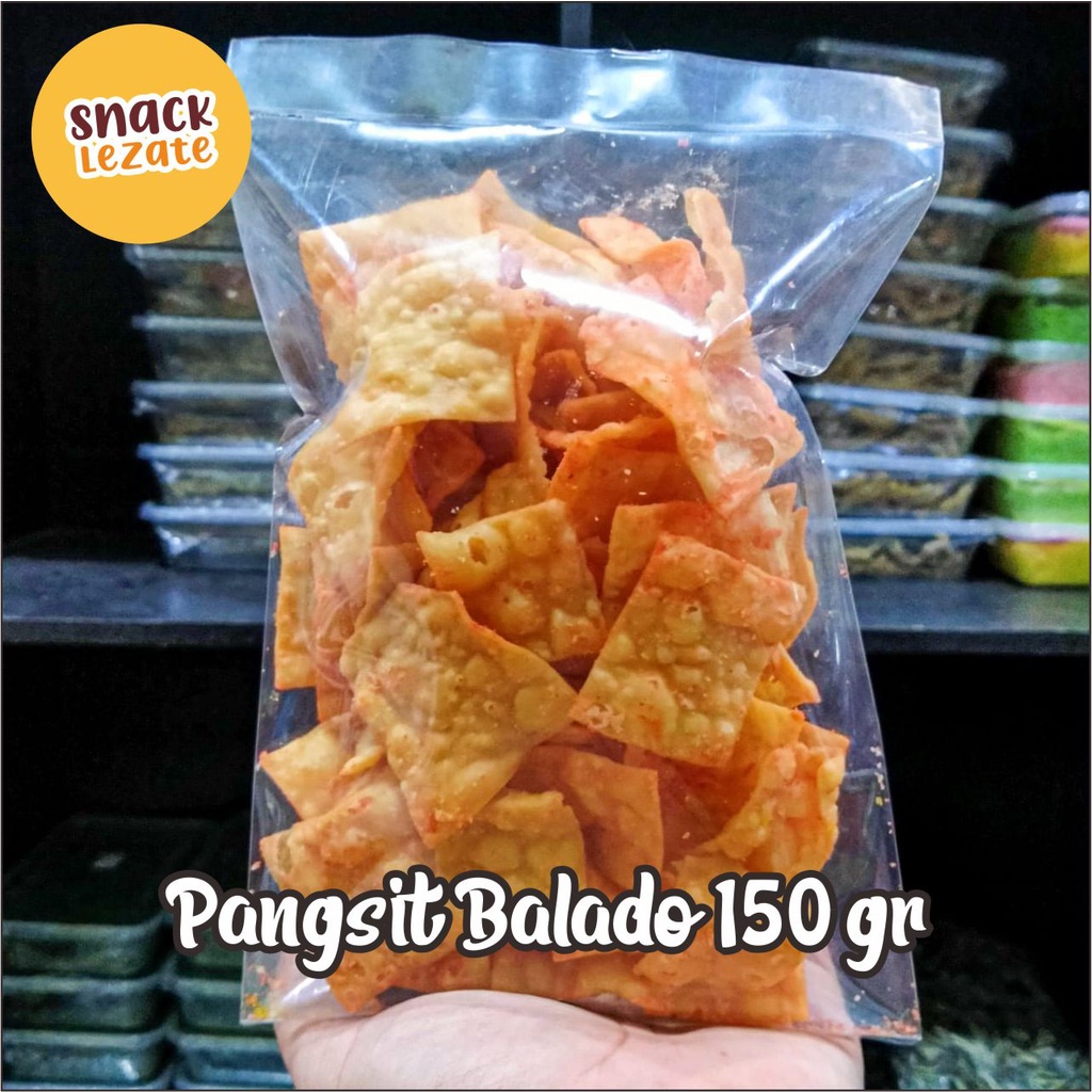 Jual Kripik Pangsit Balado 150gr / Keripik Pangsit Bawang / Kripik ...