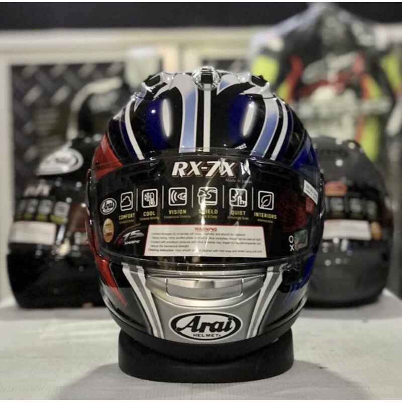Jual Helm Full Face Motor Arai Limited RX7X Nakano Shuriken Silver SNI ...