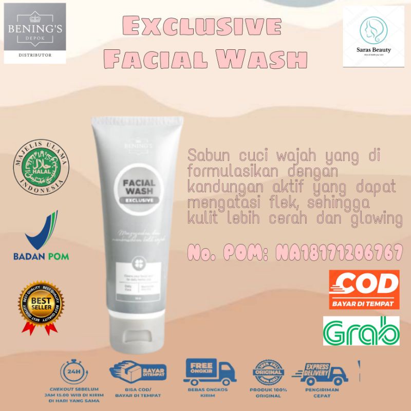 Jual (PAKET USAHA) EXCLUSIVE FACIAL WASH BENING'S SKINCARE BY DR OKY ...