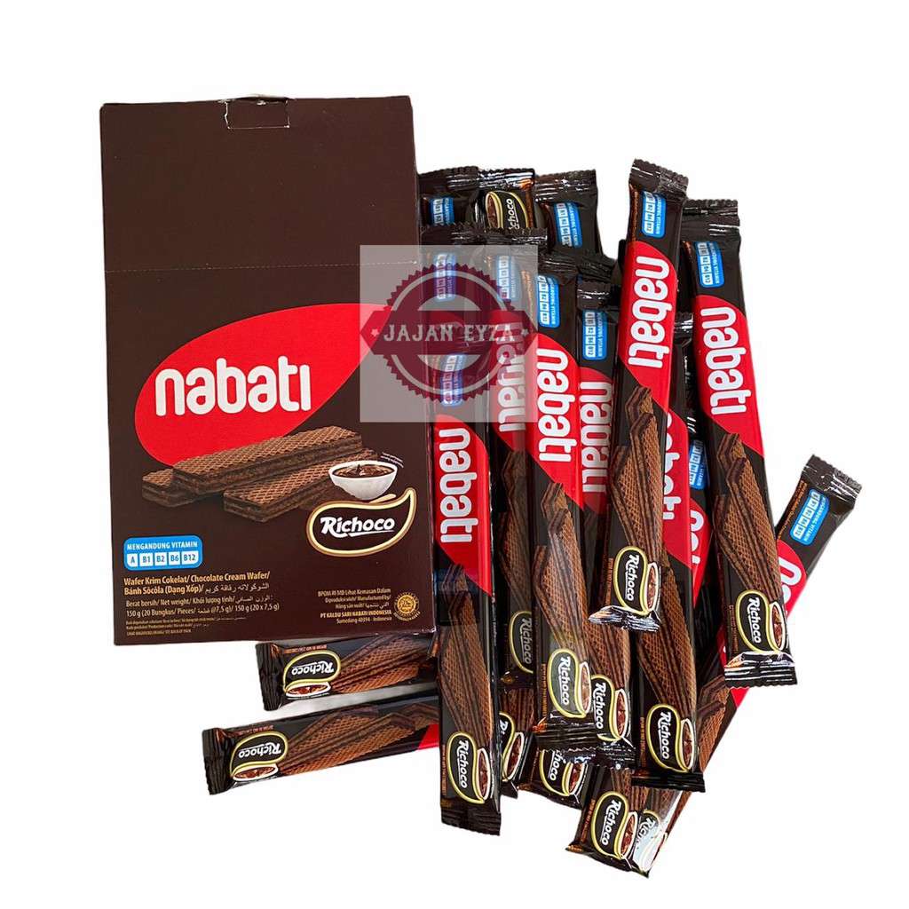 Jual nabati wafer 500 (1box isi 20pcs) / richoco nabati wafer coklat ...