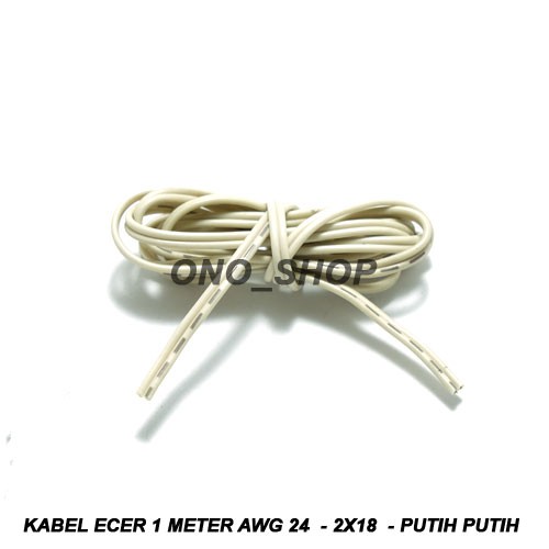 Jual Kabel Ecer 1 Meter AWG 24 - 2x18 - Putih Putih | Shopee Indonesia
