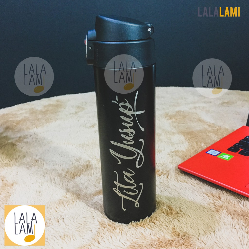 Jual Tumbler Custom Grafir Nama, Botol Thermos Custom Nama, Free Design ...