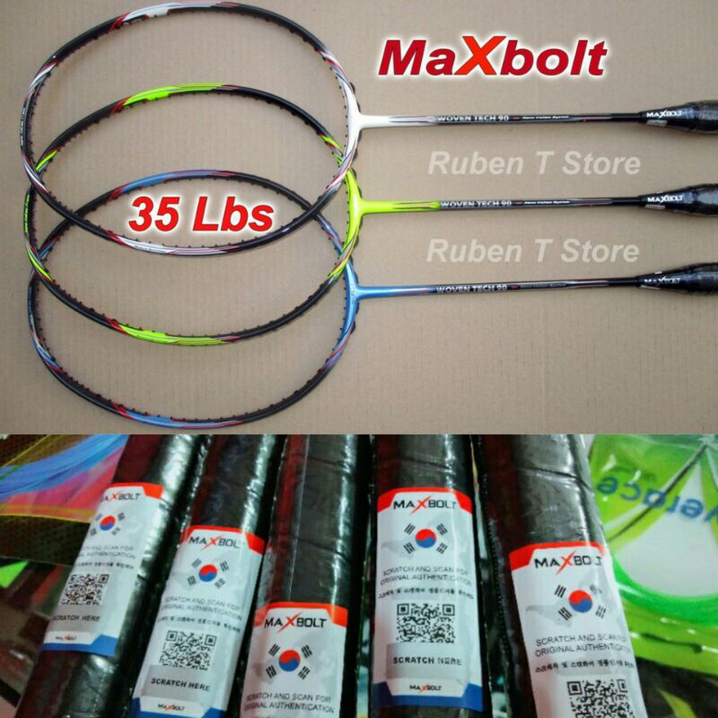 Jual Raket Maxbolt WovenTech90 , max 35 Lbs Made in Korea Original ...