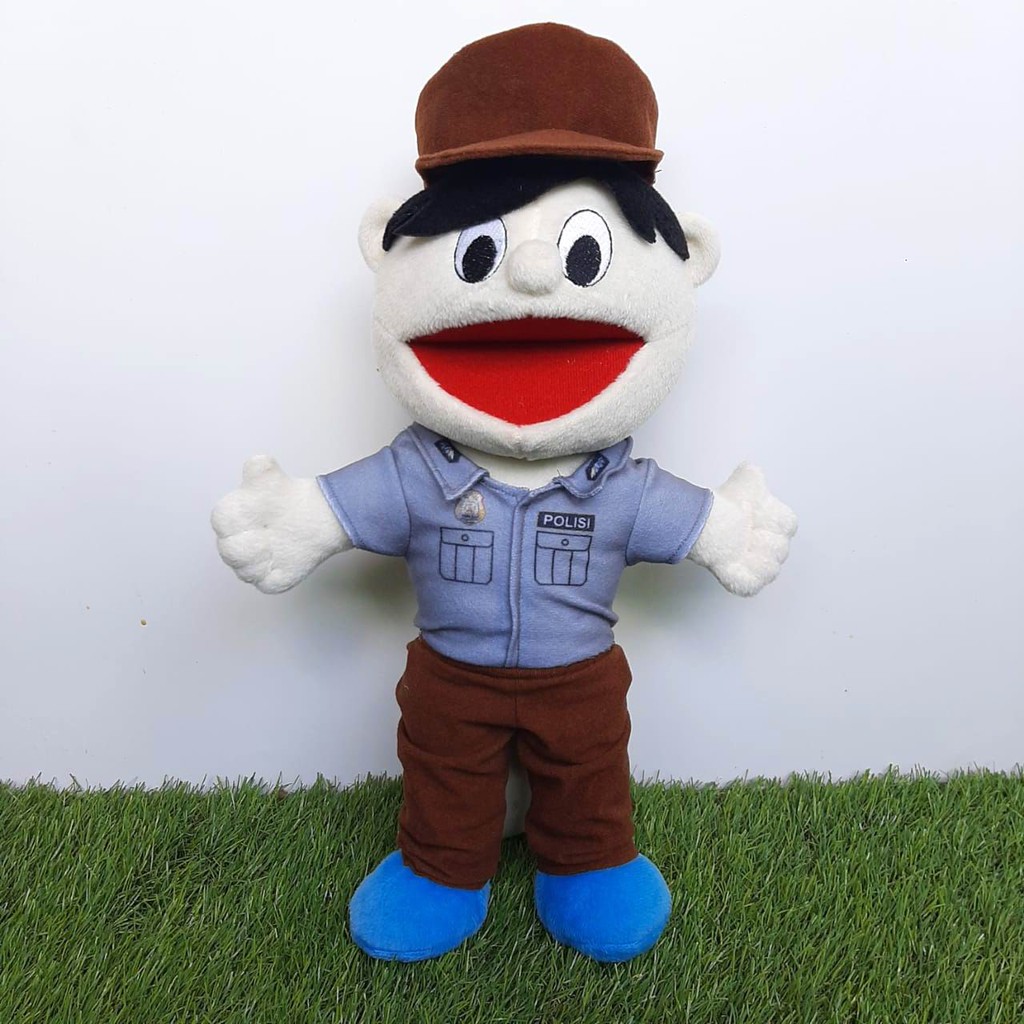 Jual Boneka Tangan Muppet Profesi Polisi - Mulut Terbuka Bisa Gerak ...