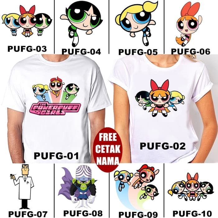 Jual Kaos / Baju DEWASA POWERPUFF GIRLS BANYAK MOTIF (FREE TULISAN/NAMA ... Jual Kaos / Baju DEWASA POWERPUFF GIRLS BANYAK MOTIF (FREE TULISAN/NAMA ...