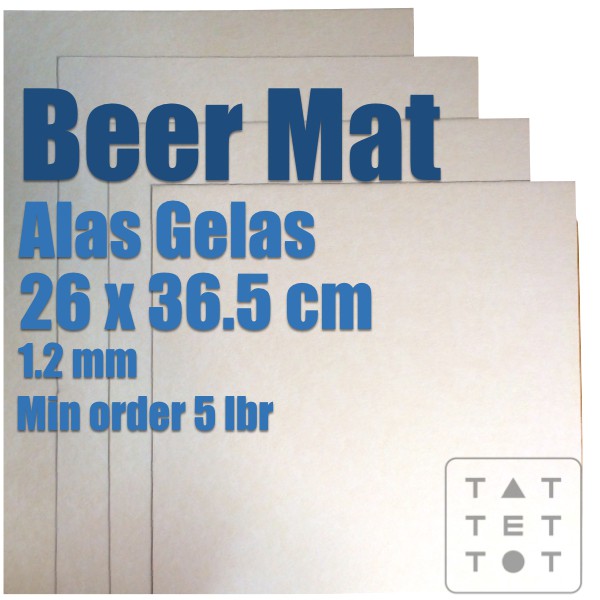 Jual kertas karton board tebal alas gelas lembaran putih polos polos ...