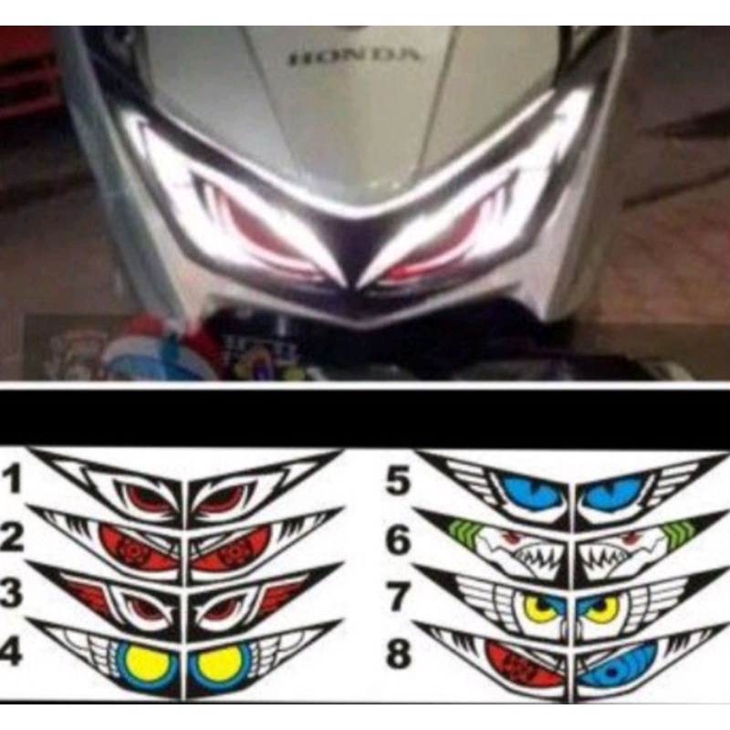 Jual Stiker lampu motor mata elang honda beat deluxe | Shopee Indonesia