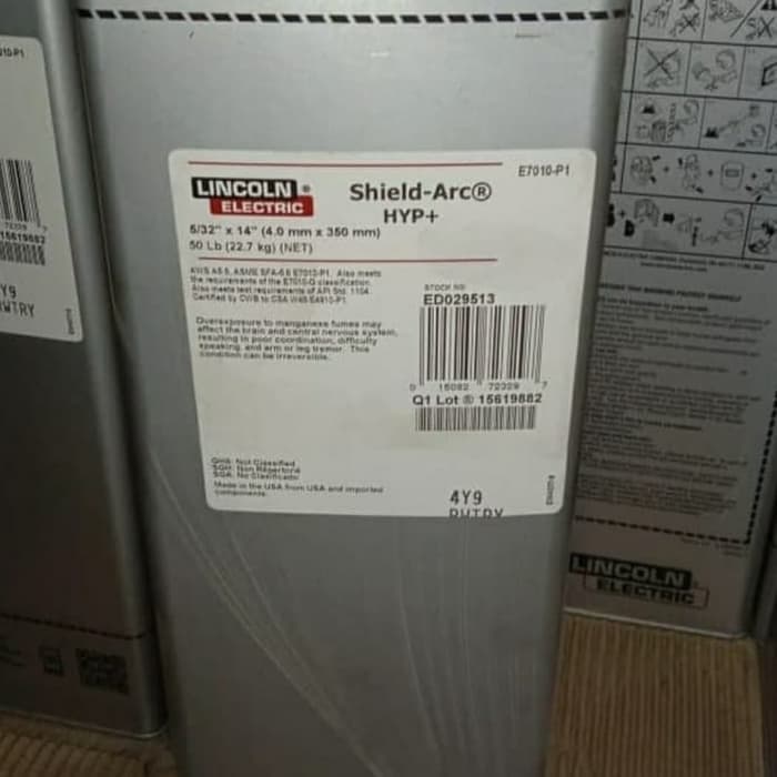 Jual DLN | LINCOLN USA Welding Electrode Kawat Las Sheild-ARC HYP E7010 ...