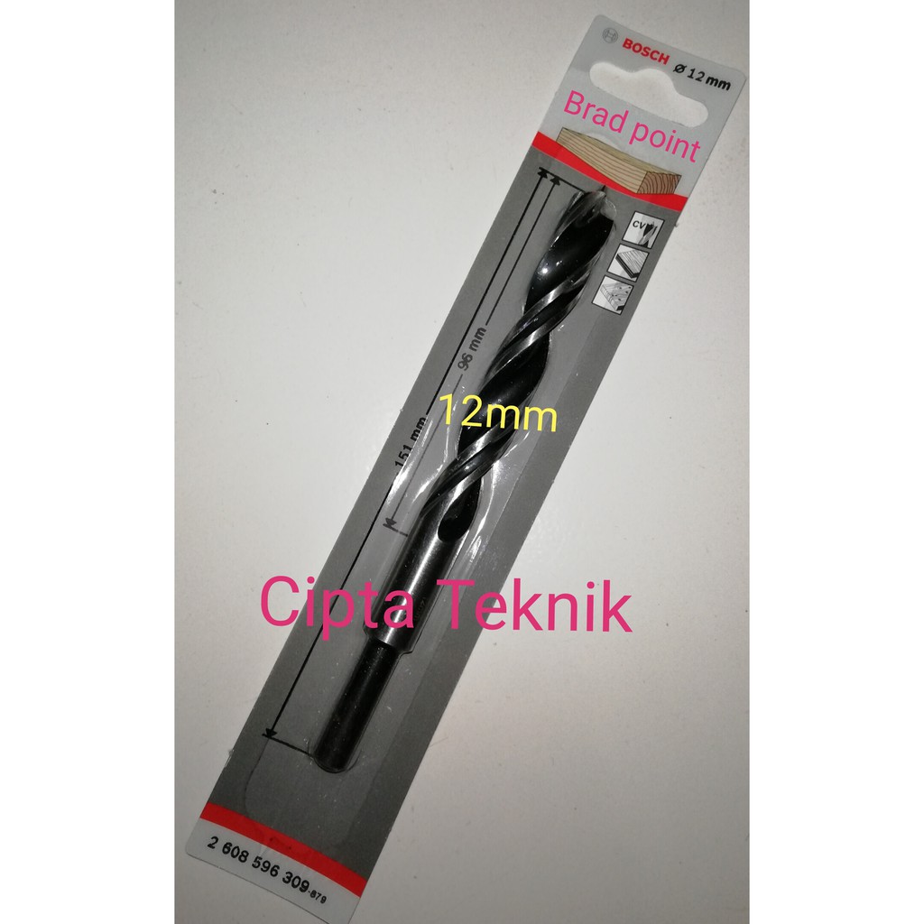 Jual Mata Bor Kayu 12mm Bosch Asli Brad Point Drill Bit 12 mm | Shopee ...