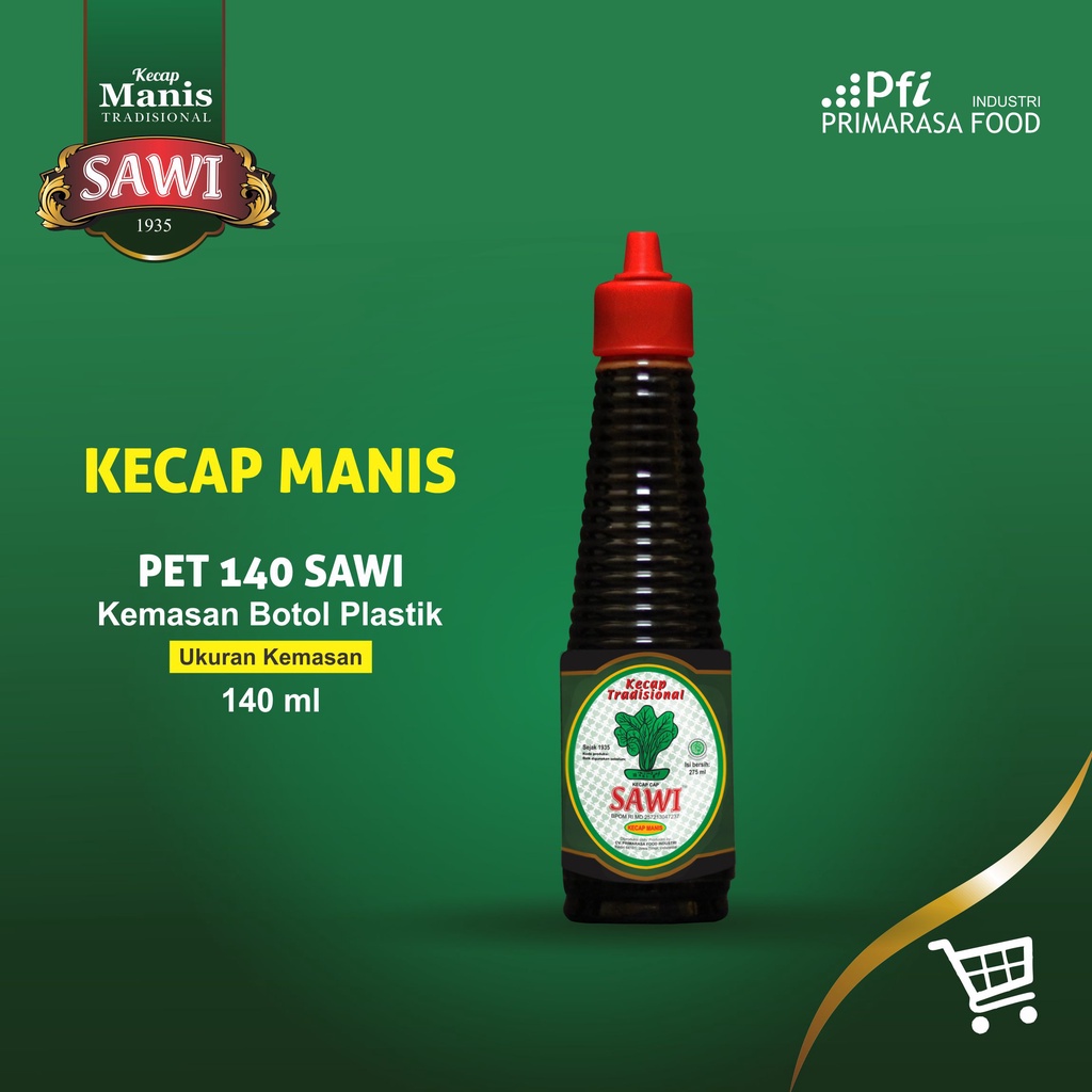 Jual SAWI - Kecap Manis Sawi 140ml (Kemasan Botol Plastik) | Shopee ...