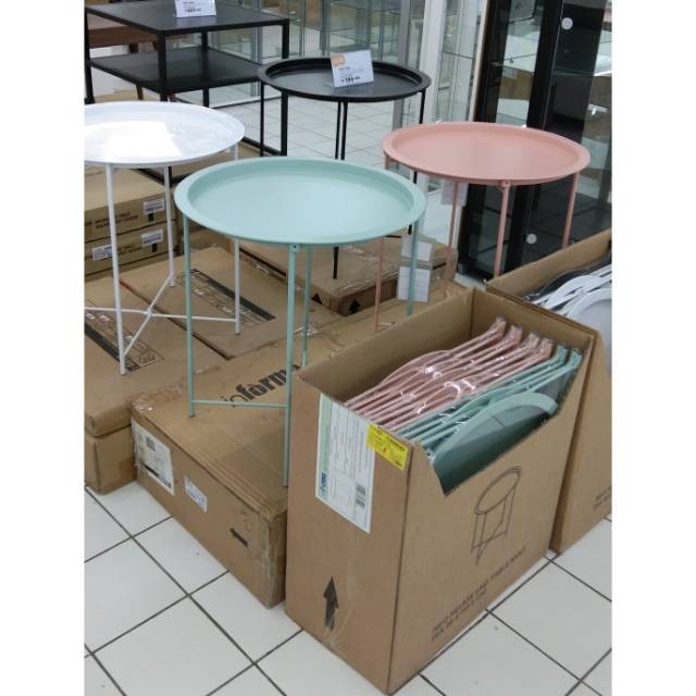 Jual Neo Helios Meja Sudut Cafe Coffee End Table Tamu Lipat Teras Baki ...