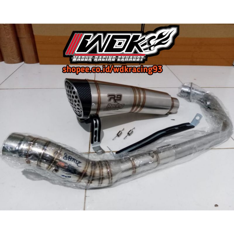 Jual knalpot racing R9 H2 titan pnp Vixion, CBR 150R, CB150R, GSX, R15 ...