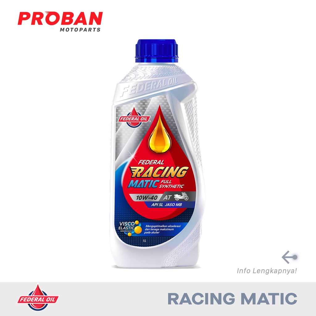 Jual FEDERAL RACING MATIC FULL SYNTHETIC 10W-40 1LITER | Shopee Indonesia