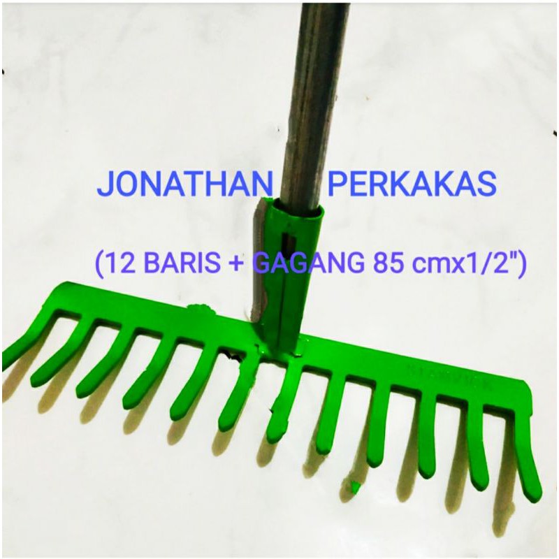 Jual garukan stamvick 12baris+gg besi 85cm/garukan got/sampah+gg besi ...