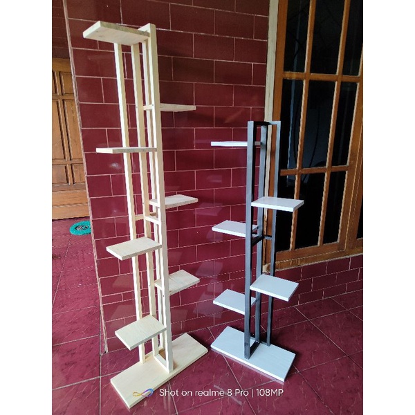 Jual rak bunga 6 tingkat wooden tower rack plant minimalis | Shopee ...