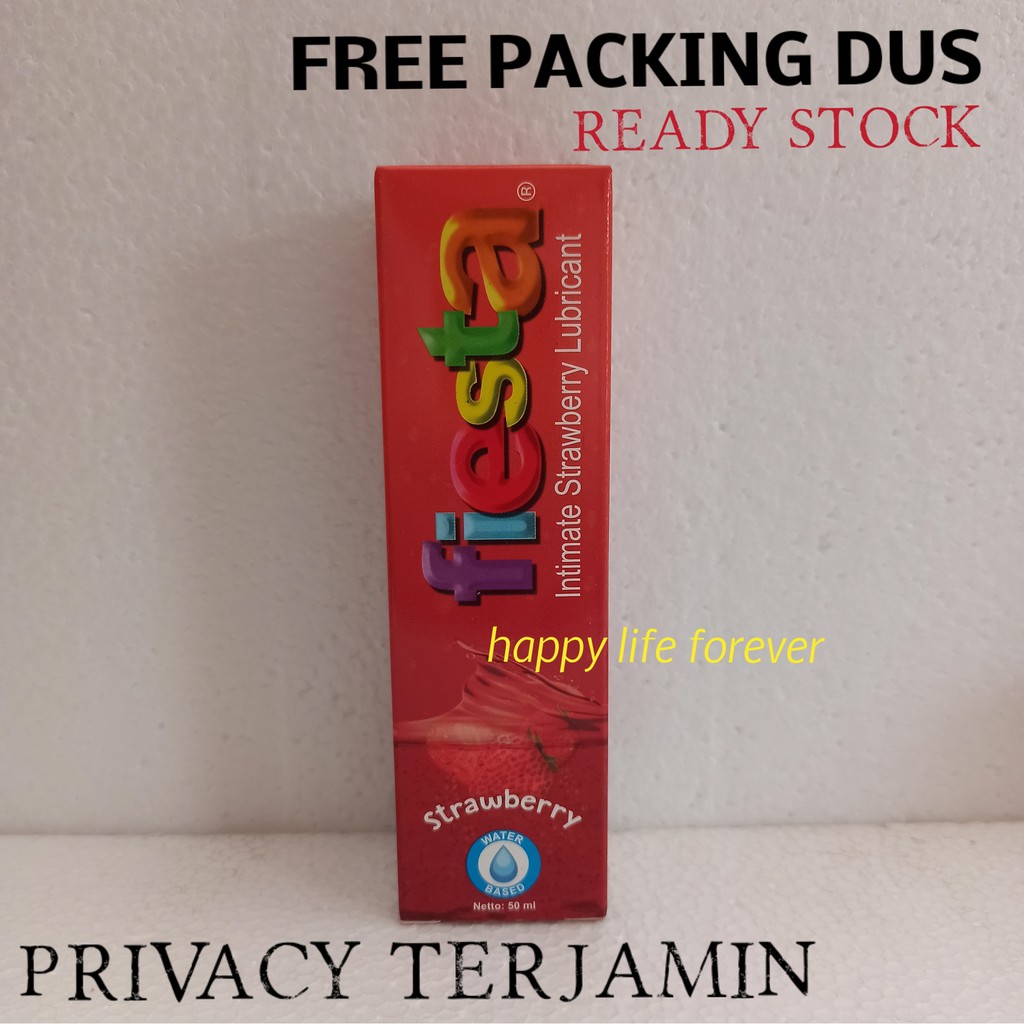 Jual Fiesta Strawberry Lubricant Gel 50 ml - pelumas | Shopee Indonesia