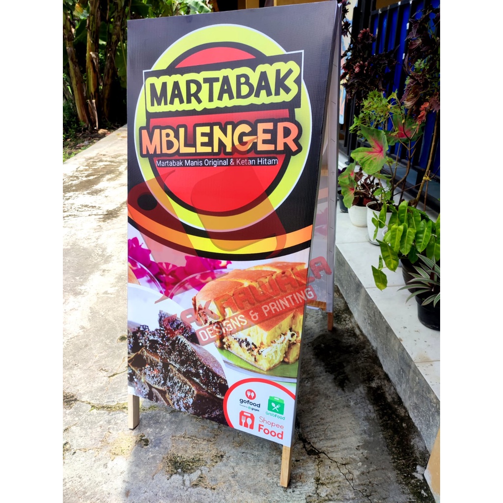 Jual STAND BANNER MARTABAK - STANDING BANNER KAYU UKURAN 50 X 110 ...