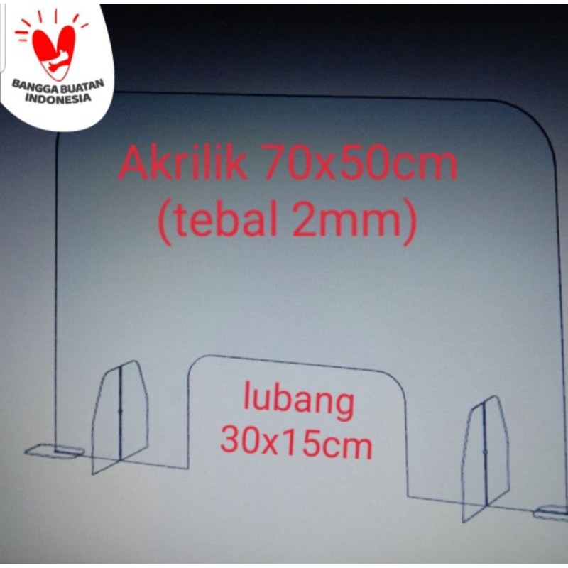 Jual pembatas acrylic partisi akrilik covid 19 mika kasir corona ...