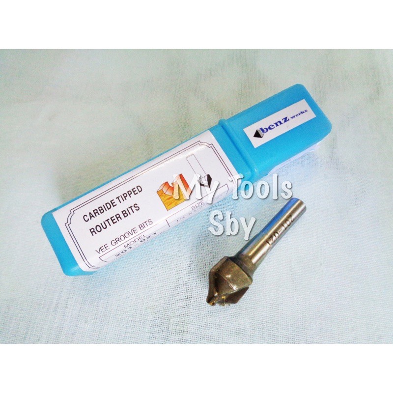 Jual Mata Router / Bor Kayu Profil / Router Vee Groove Bits 2 Flutes 90 ...