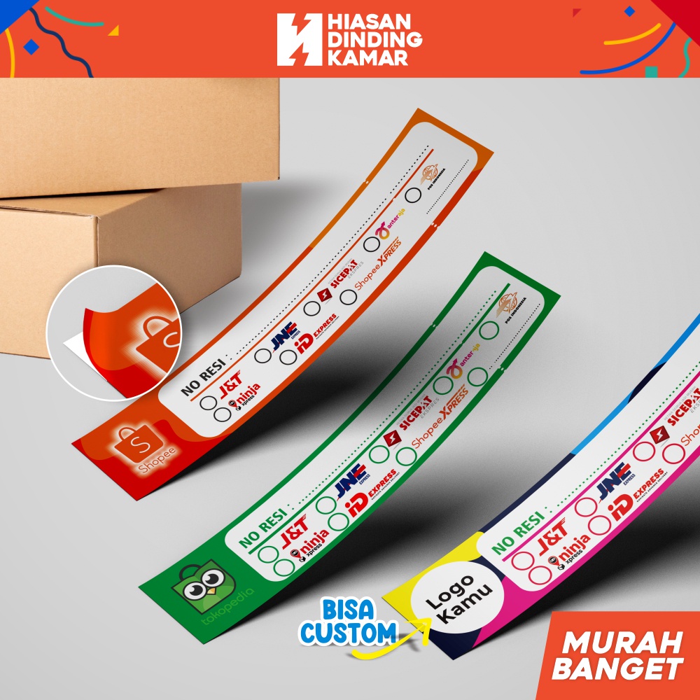Jual HDK-Sticker Stiker Resi Pengiriman Shopee Custom Label Packet ...