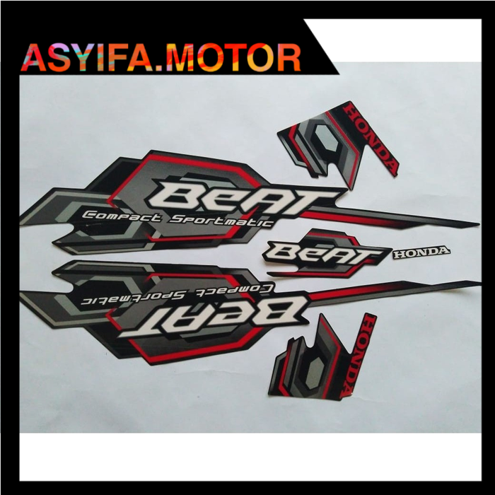 Jual stiker striping honda beat compact sportmatic 2008 hitam | Shopee ...