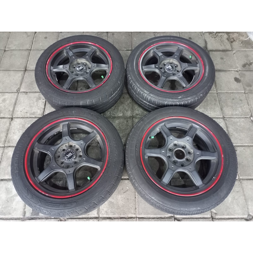 Jual velg mobil seken tipe cms ring 15 pcd 4x100/114,3 plush ban 185/55 ...