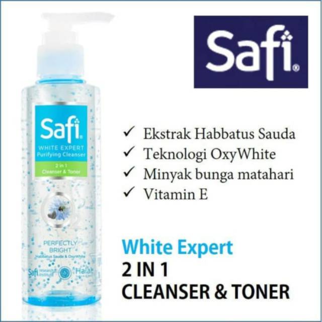 Jual SAFI WHITE EXPERT CLEANSER & TONER 150ML | Shopee Indonesia