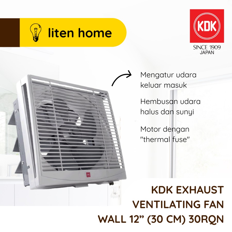 Jual KDK Exhaust Fan Tembok Dinding / Hexos 12" 30RQN5 30 RQN | Shopee ...