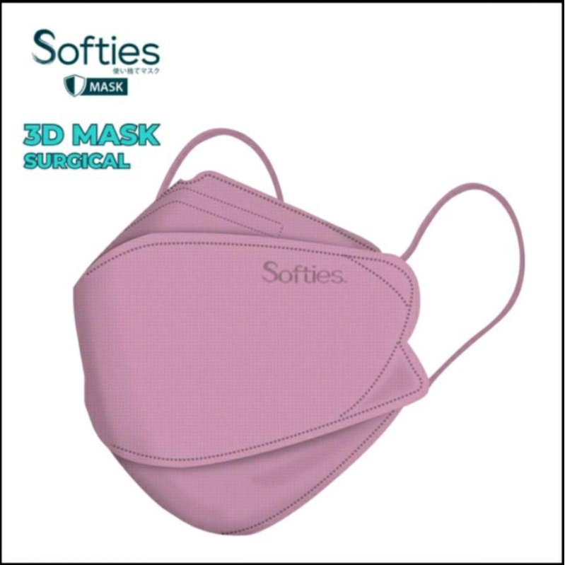 Jual Softies surgical mask 3D (pink) | Shopee Indonesia