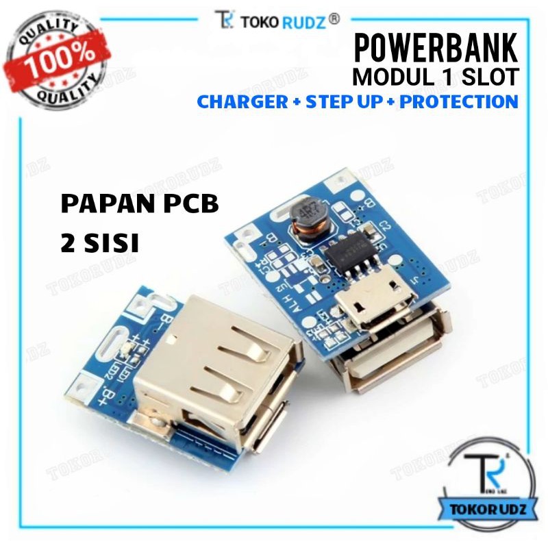 Jual Modul Cas Powerbank 1 Slot 5V 1A Multi Charger + Step Up DC ...