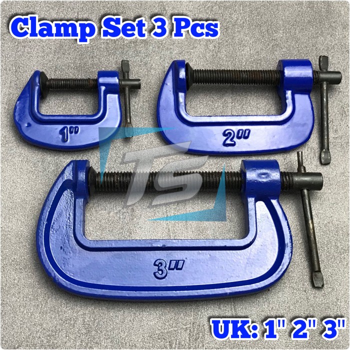 Jual Dijual Clamp C Set 1 Inch 2 Inch 3 Inch Kualitas Baik Catok Klem ...