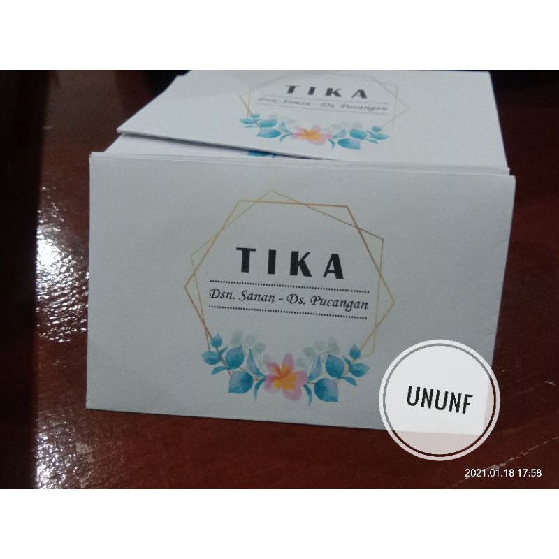 Jual Amplop custom nama (7x11 cm) | Shopee Indonesia