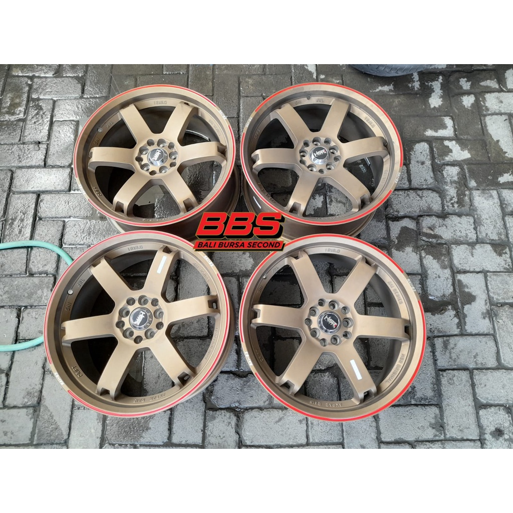 Jual velg mobil bekas hsr RAI-S3 Ring 18 pcd 5x114 cocok untuk xpander, innova, rush, hrv, crv ...