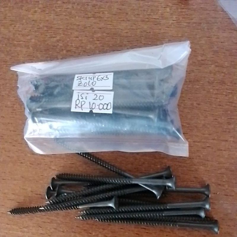 Jual Skrup Gypsum 6X3 Zolo/Skrup gipsum 7cm | Shopee Indonesia