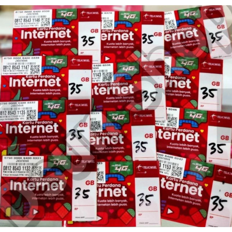 Jual perdana simpati kuota 8gb / 10gb / 15 gb/ 35gb / 50gb / by u / perdana cantik sakti ...