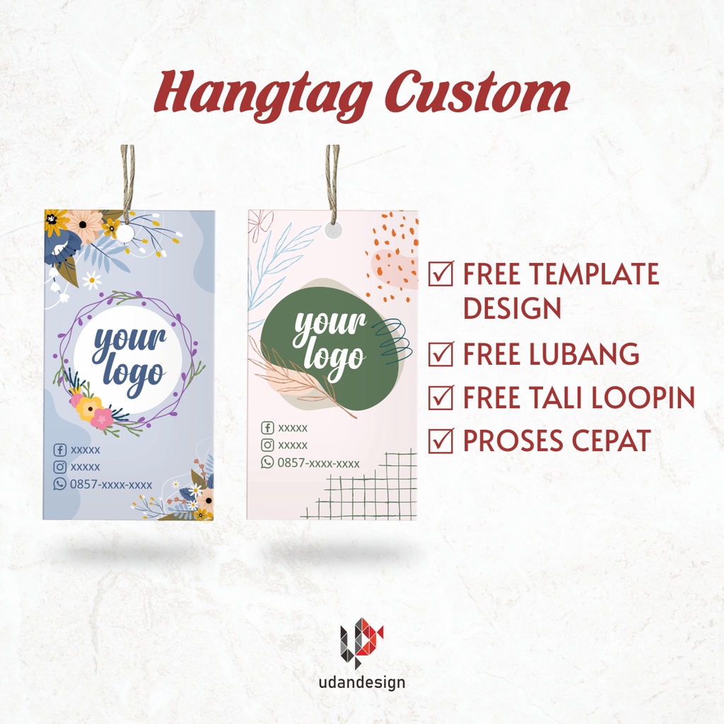 Jual HANG TAG BAJU 1 MUKA - LABEL BAJU - CETAK HANG TAG BAJU ( UKURAN 3 ...