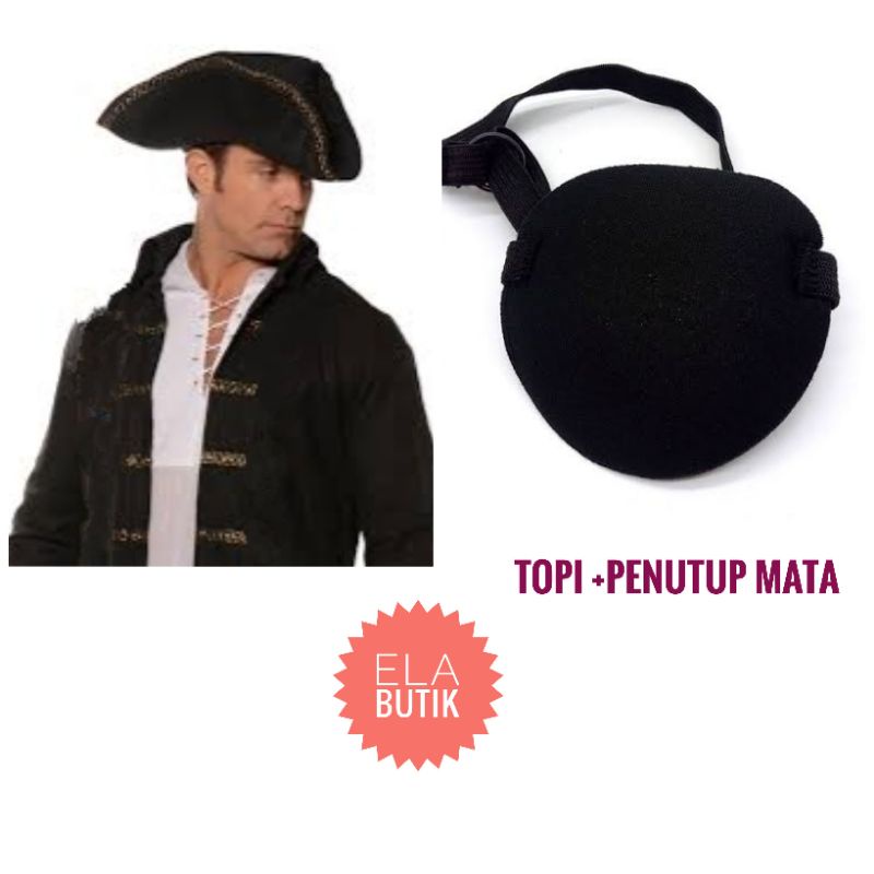 Jual kostum bajak laut- ornamen bajak laut- topi bajak laut- eyepatch ...