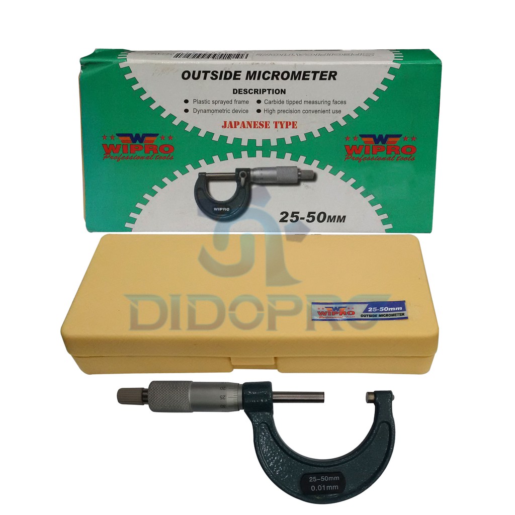 Jual Mikrometer Micrometer 25-50mm Wipro | Shopee Indonesia
