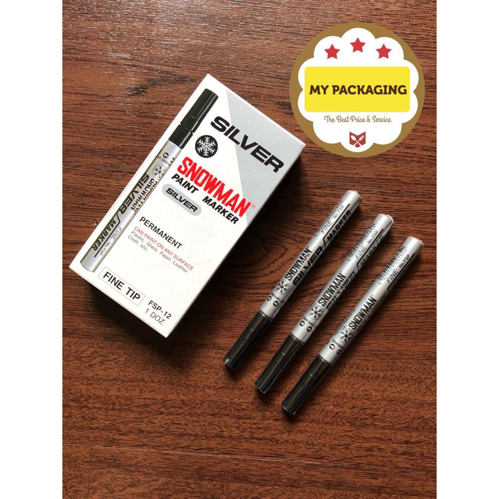Jual Spidol SNOWMAN Permanent SILVER / Spidol PERAK (kecil)(Satuan ...