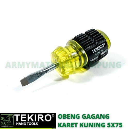 Jual JUAL OBENG GAGANG KARET KUNING 5X75 CG-0858 TEKIRO ORIGINAL ...