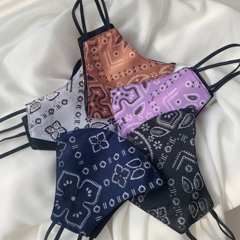 Jual MASKER RETRO / MASKER KAIN MOTIF / MASK / BANDAN MASK /TIE DYE ...