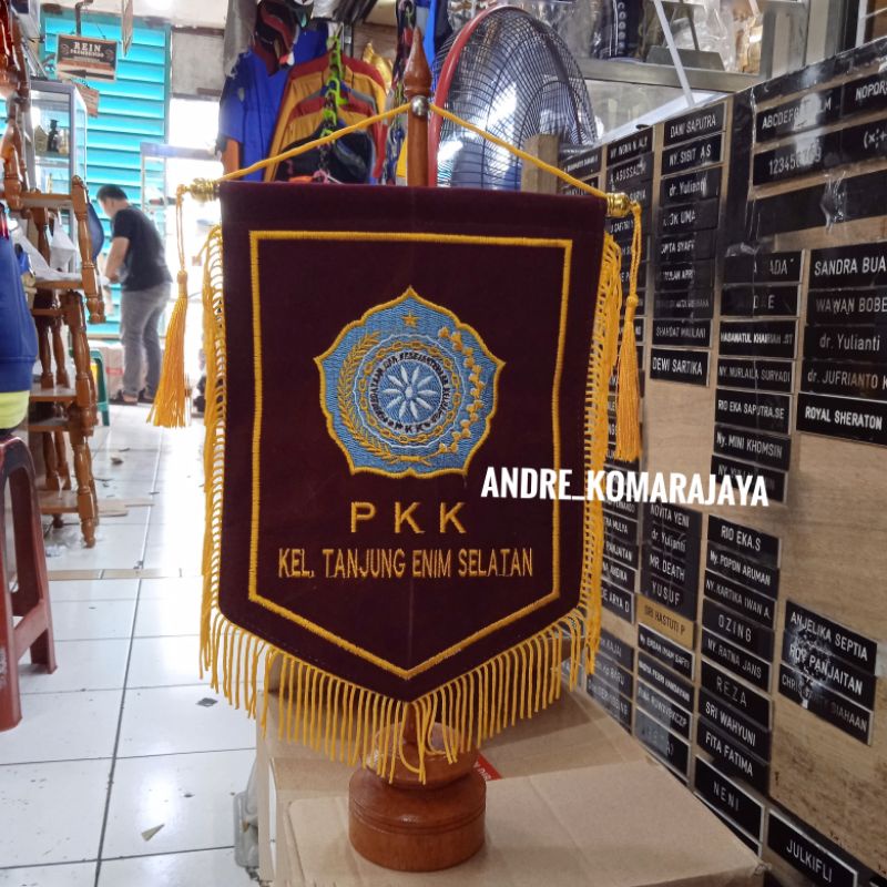 Jual bendera vandel pkk meja bisa custom nama daerah | Shopee Indonesia