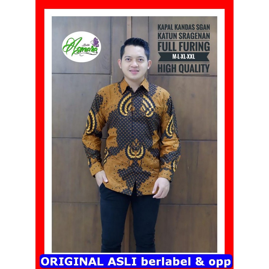 Jual PROMO BATIK PREMIUM MODERN KEMEJA BATIK SOLO Lengan Panjang Lapis ...